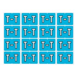 A-Z End Tab Filing Labels - T/Lt. Blue