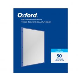 Oxford® Side-Load Sheet Protectors, Clear Finish, Letter Size ...