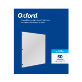 Oxford® Super Heavyweight Sheet Protectors, Clear Finish, Letter Size ...