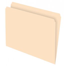 Straight Cut Vertical File Folder, Letter, Manila