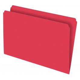 Colour File Folder, Straight Cut Tab, Legal, Red