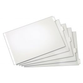 Cardinal 11" x 17" Paper Insertable Dividers, 5 Tab, Clear