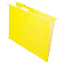 Pendaflex® Recycled Hanging File Folders, Letter Size, Yellow