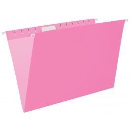 Pendaflex® Recycled Hanging File Folders, Legal Size, Pink