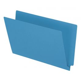 Colour End Tab Folder with Reinforced Tab, Legal, Blue