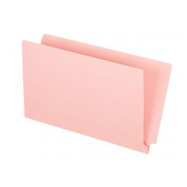 Colour End Tab Folder with Reinforced Tab, Legal, Pink