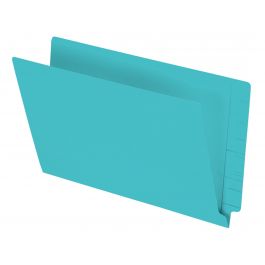 Colour End Tab Folder with Reinforced Tab, Legal, Turquoise