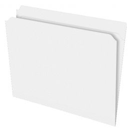 Renforced File Folder, Straight Cut Tab, Letter, Ivory