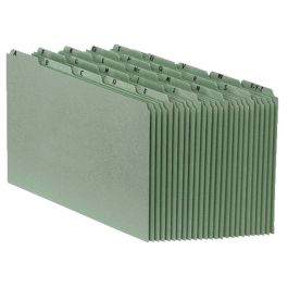 Heavyweight Alphabetic File Guides, Letter, Green