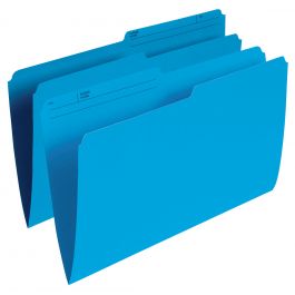 Colour File Folder, 1/2 Cut Tab, Legal, Blue