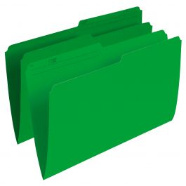 Colour File Folder, 1/2 Cut Tab, Legal, Green