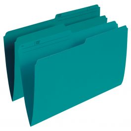 Colour File Folder, 1/2 Cut Tab, Legal, Teal