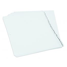 Oxford® Poly Preprinted Tab Dividers - 1-31, Letter-Size, White, 31/ST