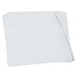 Oxford® Poly Preprinted Tab Dividers - A-Z, Letter-Size, White, 25/ST