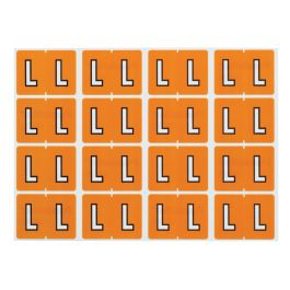 A-Z End Tab Filing Labels - L/Lt. Brown