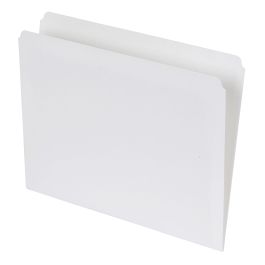 Straight Cut Vertical File Folder, Letter, Ivory