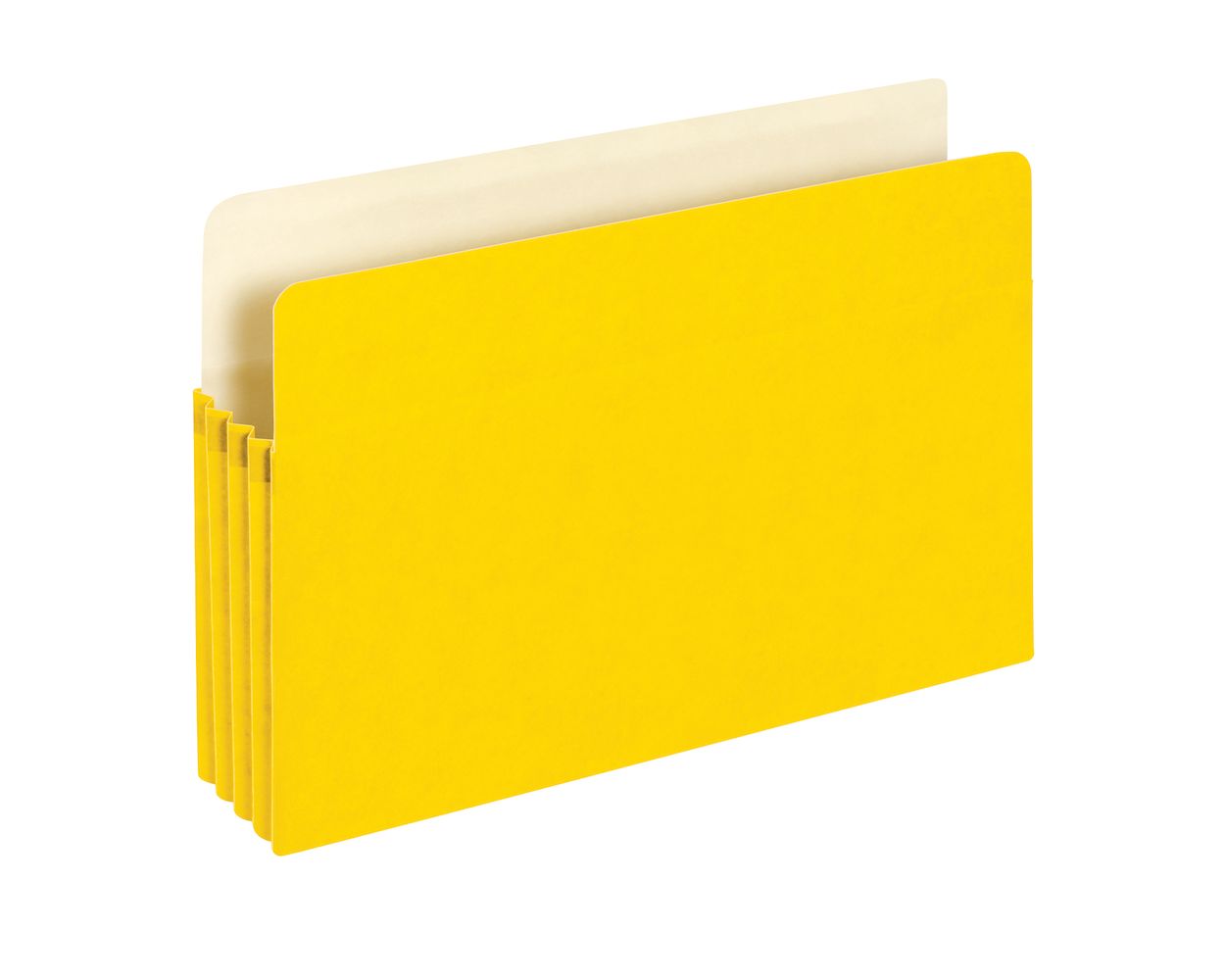 Pendaflex Colored File Pockets, 3.5", Yellow, Legal, 25/BX, Bulk