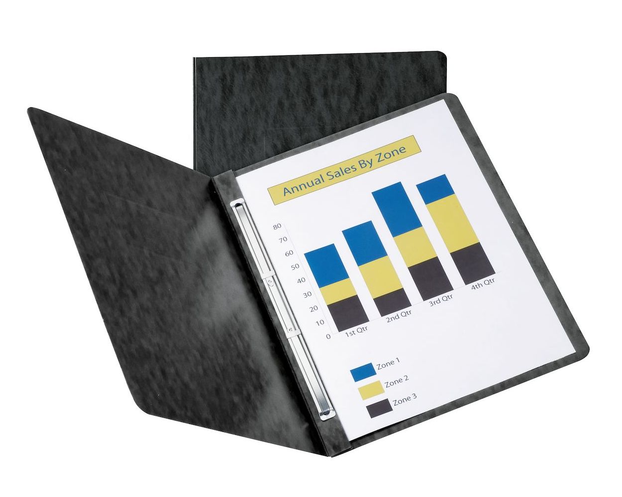 Oxford Pressboard Report Covers with Scored Side Hinge, Black